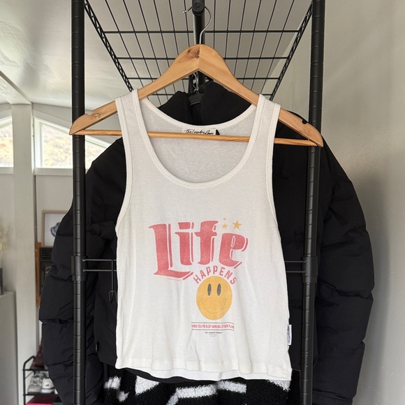 The Laundry Room | Tops | The Laundry Room Life Happens White Tank Top ...